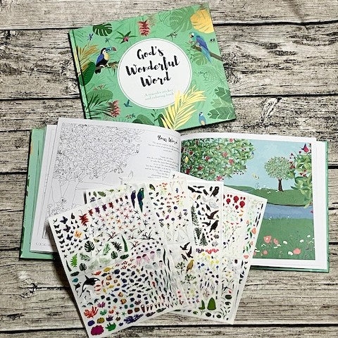 God's Wonderful World Coloring & Sticker Book – Heavenly Fabric Shop