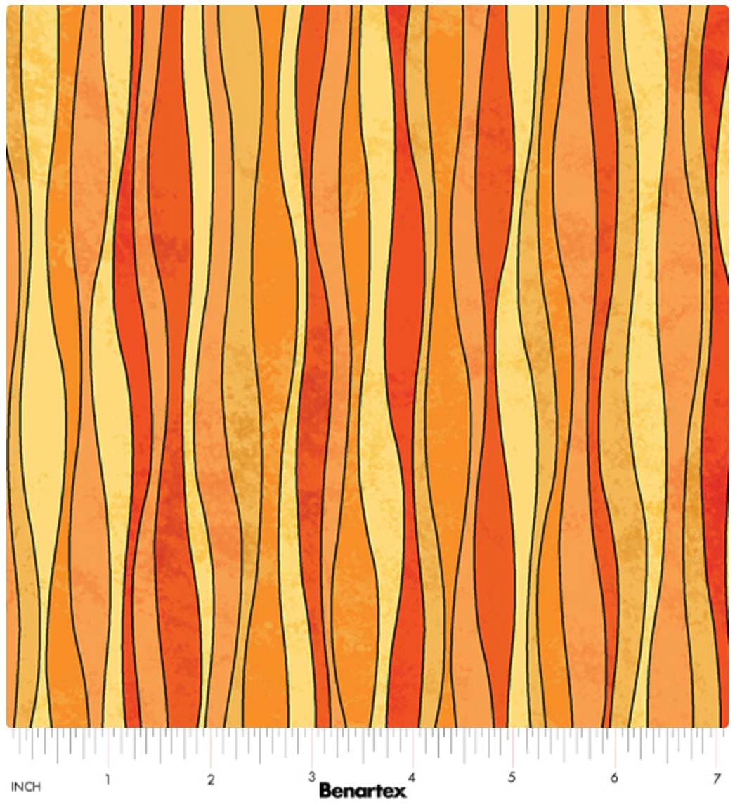 Upwords Waves Sunshine Cotton Fabric Heavenly Fabric Shop