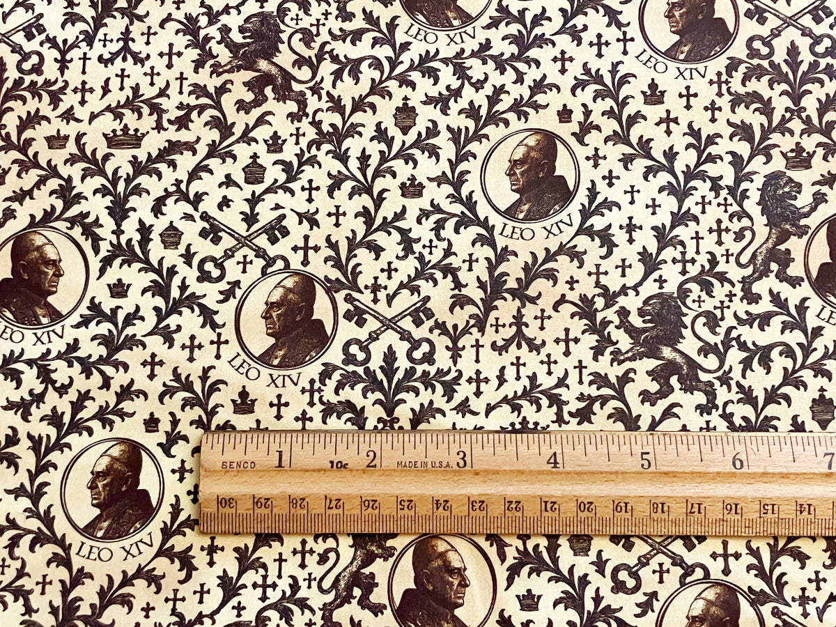 Leo XIV Pope Leo XIV Cotton Fabric – Heavenly Fabric Shop