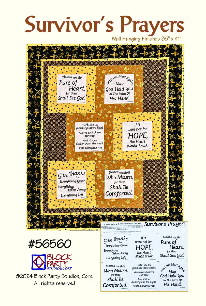 Survivor's Quilt Pattern & Fabric Panel Kit – Heavenly Fabric Shop