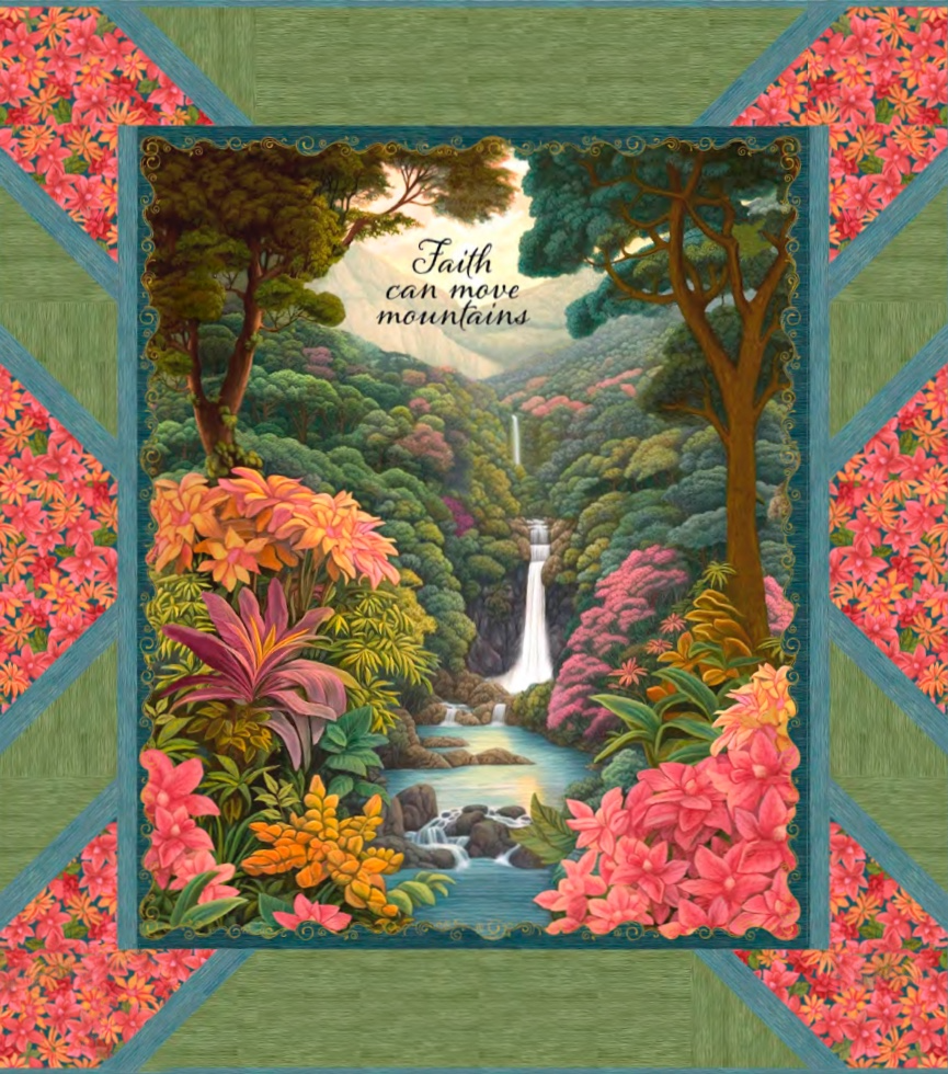 Faith Can Move Mountains Panel Pop Quilt KIT – Heavenly Fabric Shop