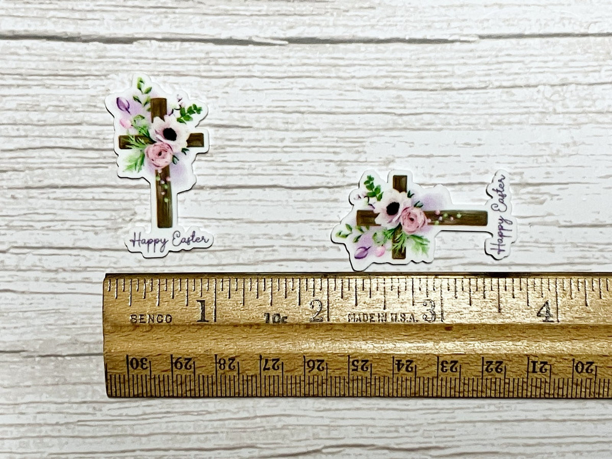 Happy Easter Cross Planar Resin Flatback – Heavenly Fabric Shop