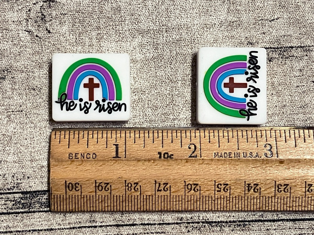 He Is Risen Silicone Focal Bead – Heavenly Fabric Shop