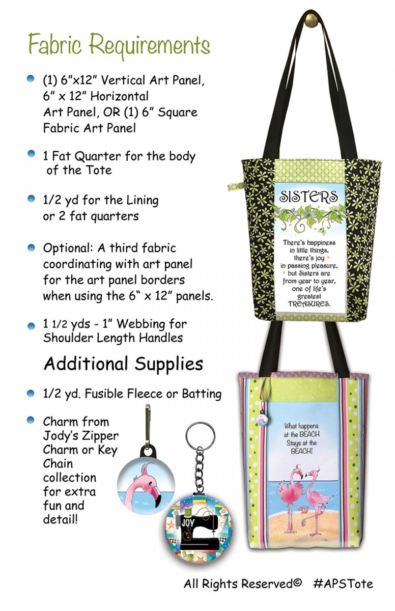 Shoulder Tote Bag Pattern for 6 inch Art Panels – Heavenly Fabric Shop
