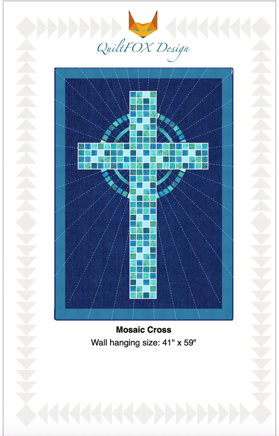 Cross Quilt Design Wall Bluebonnet Cross Mug Rug Pattern Digital