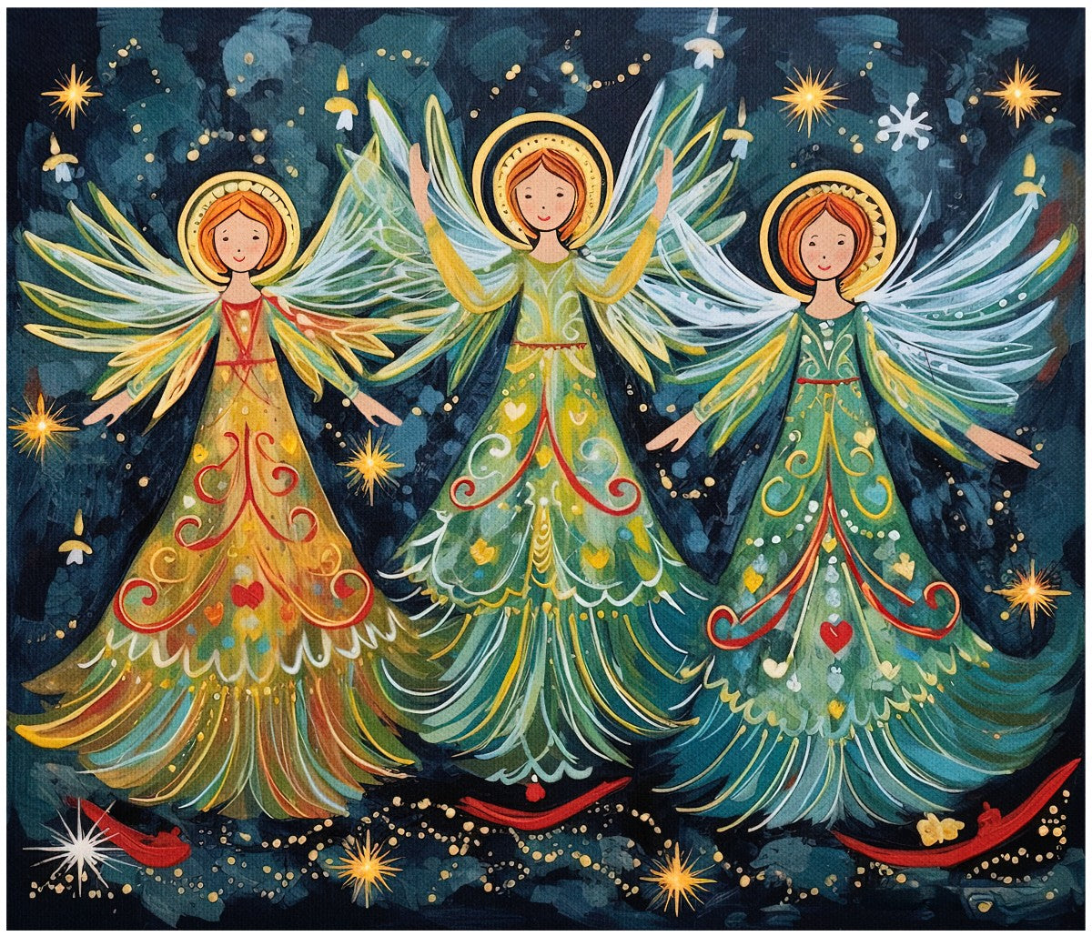 Christmas Angels Cotton Fat Quarter Panel – Heavenly Fabric Shop