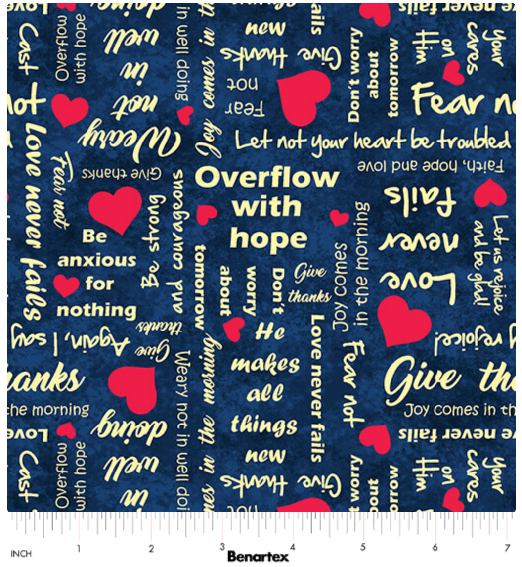 UpWords Scripts Navy Cotton Fabric – Heavenly Fabric Shop
