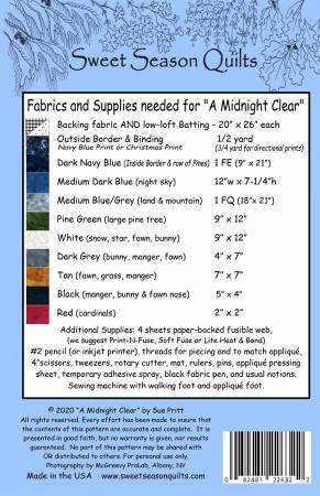 A Midnight Clear Christmas Quilt Pattern – Heavenly Fabric Shop