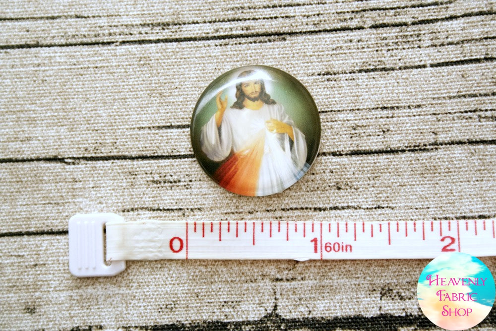 Divine Mercy Jesus Glass Dome Cabochons 6ct – Heavenly Fabric Shop