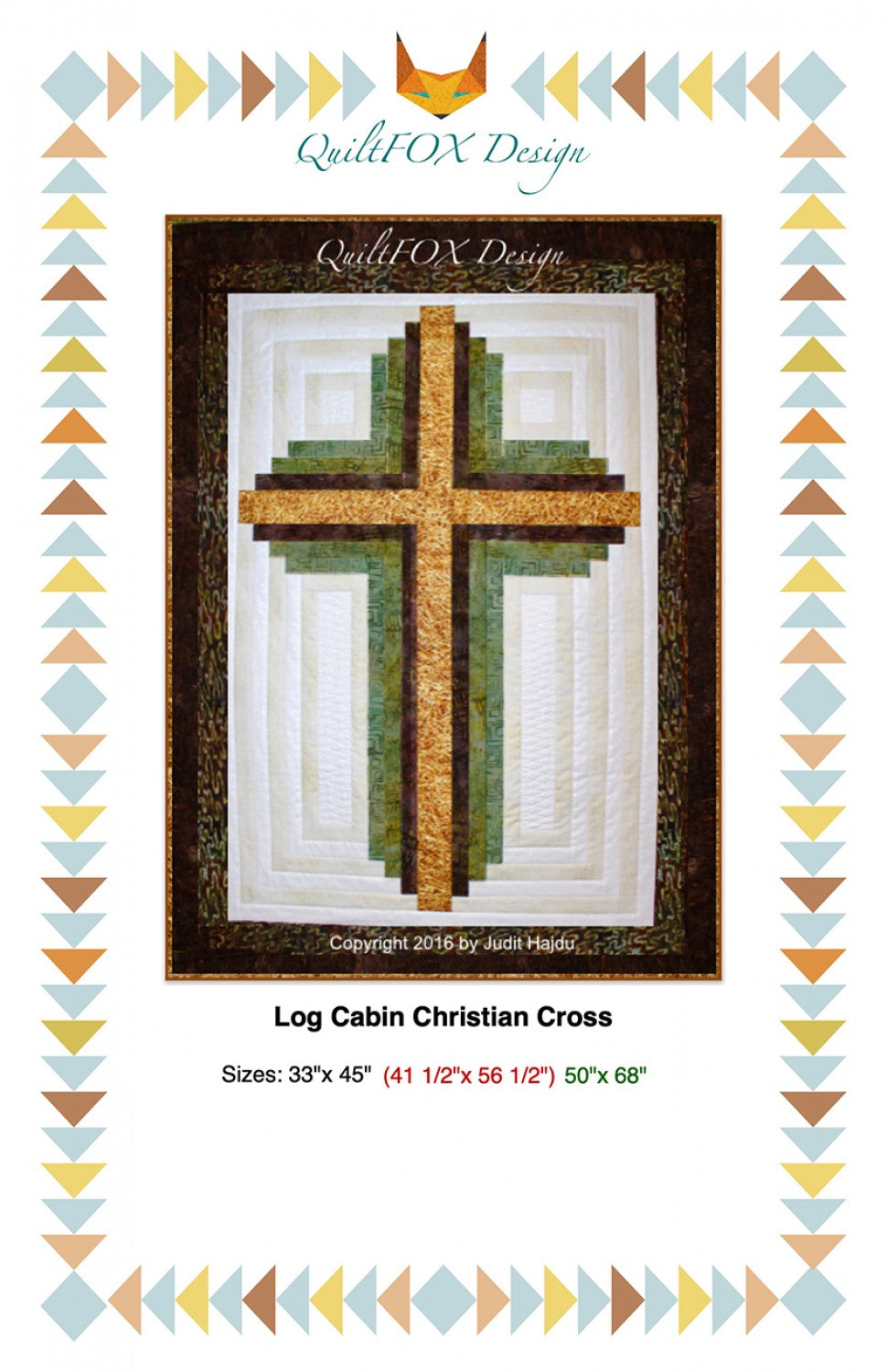Printable Log Cabin Cross Quilt Pattern How To Make The Log Cabin