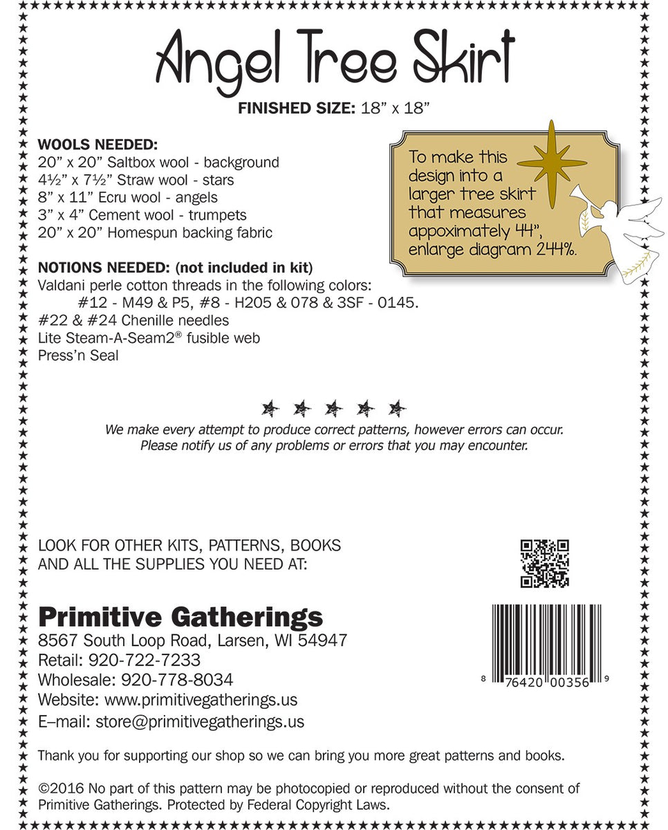 Angel Tree Skirt Pattern – Heavenly Fabric Shop