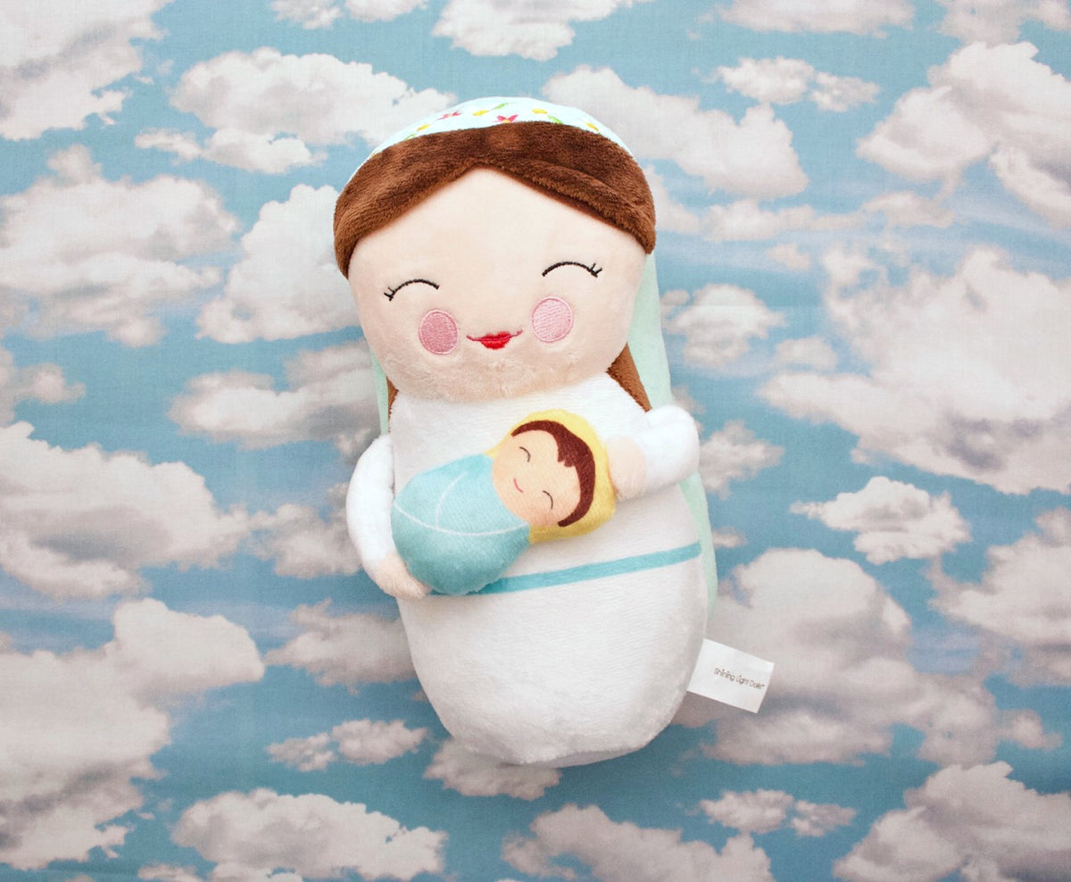 Shining Light Mother Mary & Baby Jesus Plush Doll – Heavenly Fabric Shop