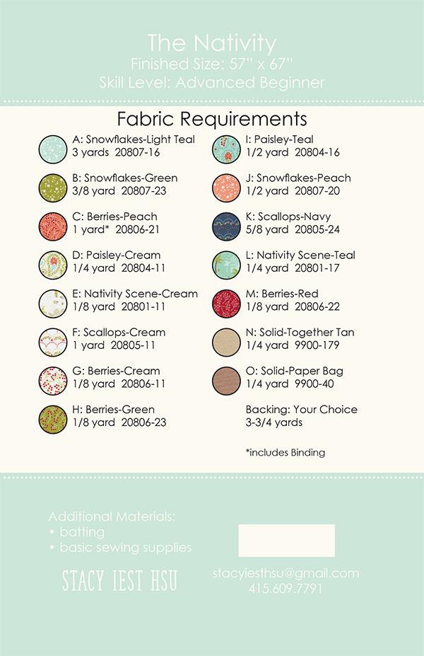 The Nativity Quilt Pattern – Heavenly Fabric Shop