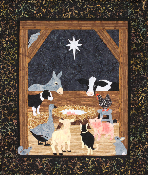 A Barnyard Christmas Nativity Animal Quilt KIT – Heavenly Fabric Shop